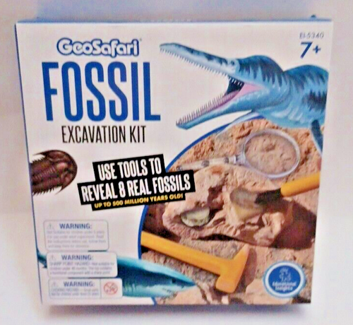 Educational Insights GeoSafari Fossil Excavation Kit 8 Real Fossils ...
