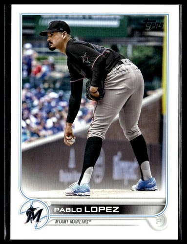 2022 Topps 644 Pablo Lopez Miami Marlins Advanced Stats Parallel 053/ ...