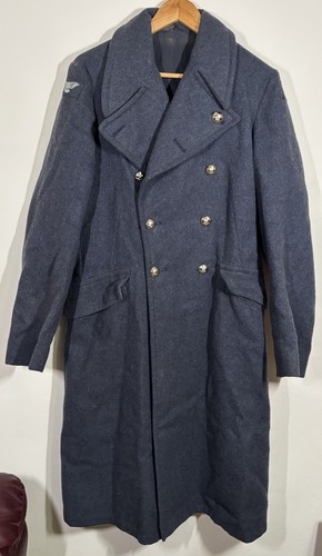 1971 Cold War-Era RAF Blue Wool Greatcoat James Smith & Co Chest 42 Re ...