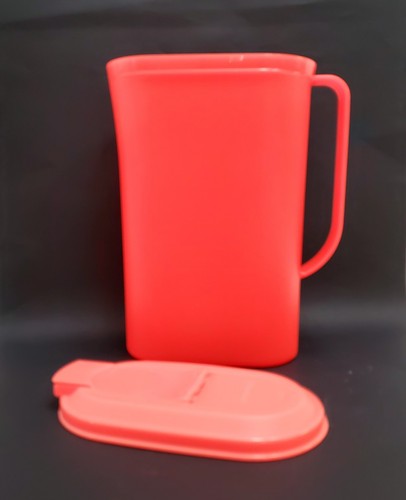 Tupperware Slim Line Pitcher 2qt With Lid-Neon Orange-FIts In Fridge ...