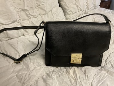 Ivanka Trump Leather Crossbody Black Bag Purse Handbag Women 5 Section ...