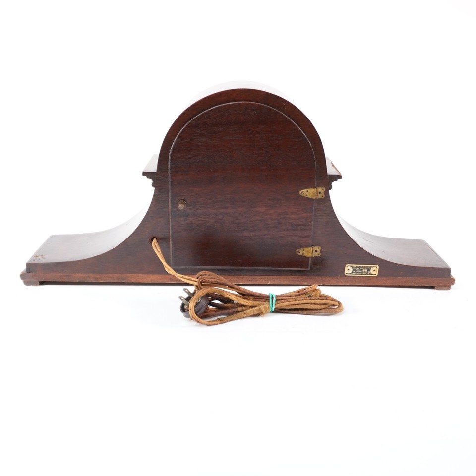 Vintage Sessions electric Faxon 60 Cycles 2 rod chime mantel wood clock ...