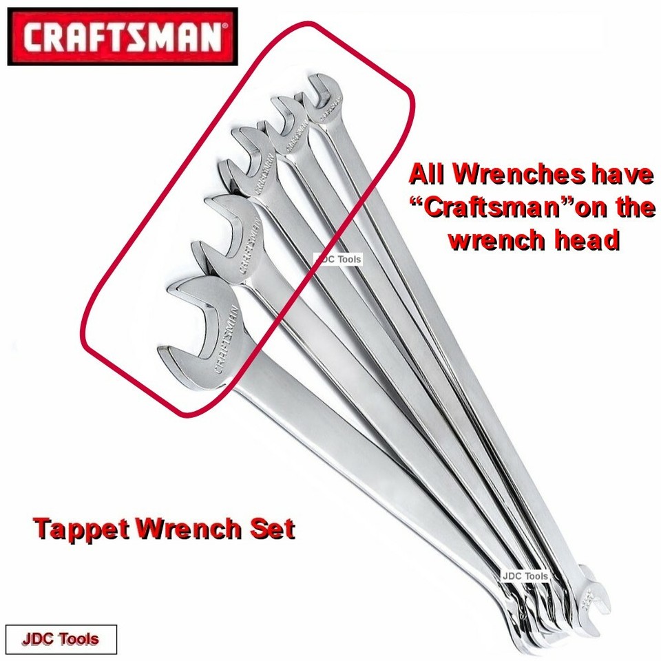 Craftsman 5 pc SAE Polished Tappet Wrench Set Thin Long Profile Inch | eBay
