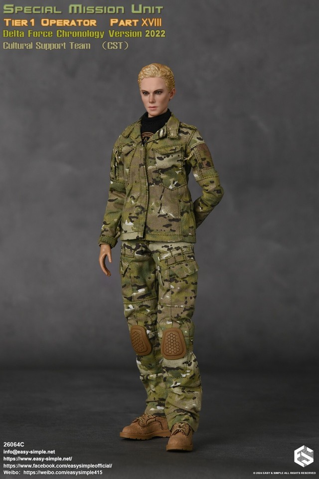 1:6 Easy & Simple Delta Force 2022 Cultural Support Team CST Female ...