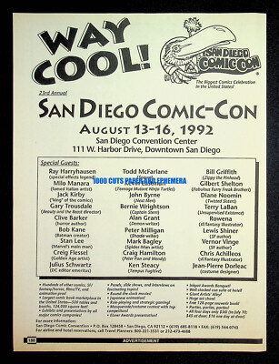 San Diego Comic-Con Convention 1992 Trade Print Magazine Ad Poster ...