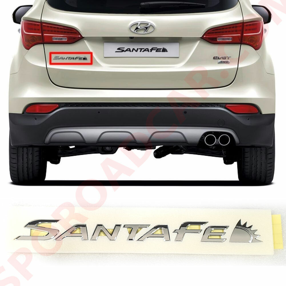 OEM Parts Trunk Santa Fe Lettering Emblem Badge for 2013-2016 Santa Fe ...