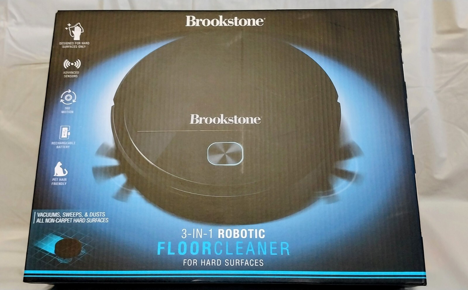 Brookstone 3 in 1 Robotic Floor Cleaner Hard Surfaces New with Box | eBay