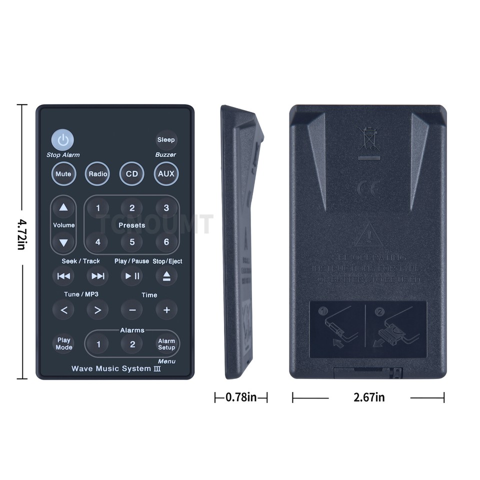 For Bose Wave Music System III Remote Control AWRCC1 & 2 Wave Radio III ...