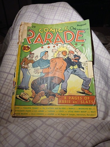 Comics On Parade 29 United Feautures 1940 Ww2 Era Lil Abner Last Tarzan ...