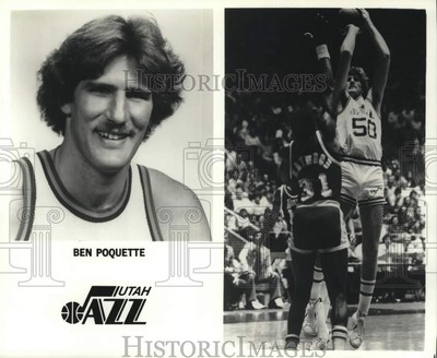 1979 Press Photo Utah Jazz's Ben Poquette during basketball game ...