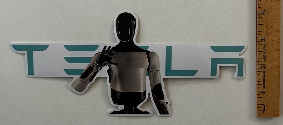 Tesla Stickers 9” Optimus Tesla Robot Skateboard Stickers Cybertruck ...