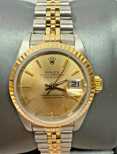 Rolex Datejust Yellow Gold & Steel Watch Champagne Dial 6917 Recently ...