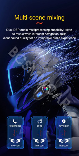 2PC LCD Display Motorcycle Bluetooth Headphones Helmet Intercom Headset ...