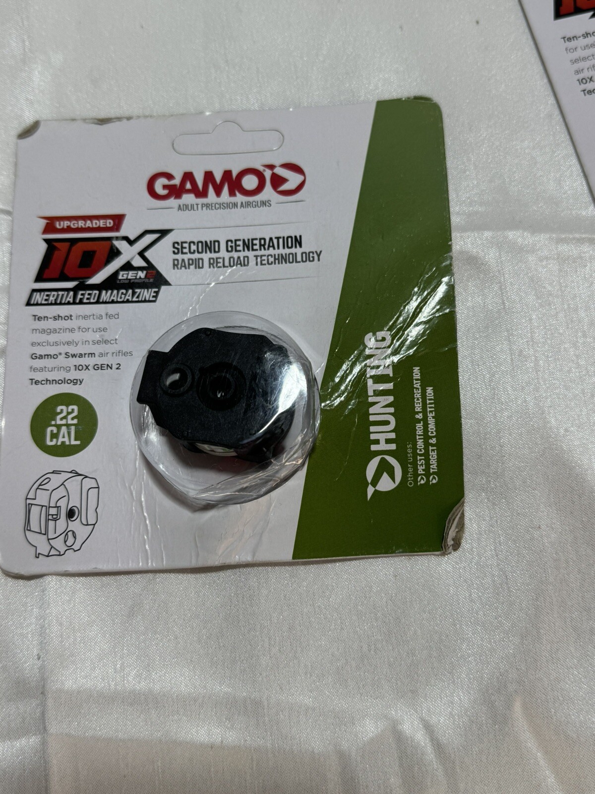 Gamo 10X GEN2 Hunting Quick-Shot Magazine .22 cal Pellet Lot of 3 packs ...
