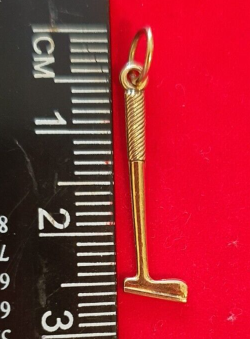 NEW 9ct Yellow Gold Golf Club Pendant 375 Charm 3D 9K Sport Putt Drive ...