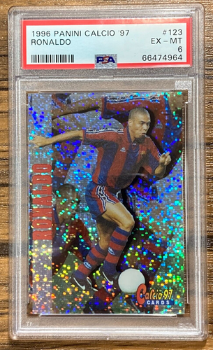 Panini Card Calcio 97 1997 Serie A #123 Ronaldo Barcelona PRISM Holo ...