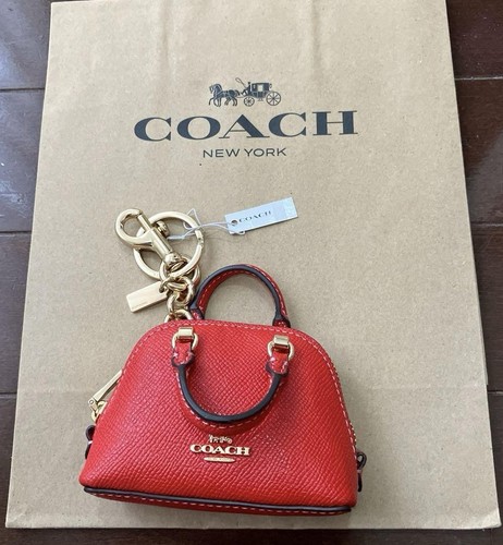 COACH Red Mini Bag Keychain Brand New For Woman Good condition Free ...