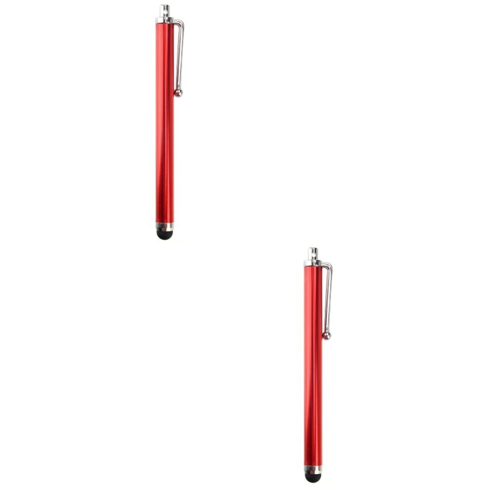 Set of 2 Mobile Phone Stylus Red for Touch Pen with Rubberized Tip ...