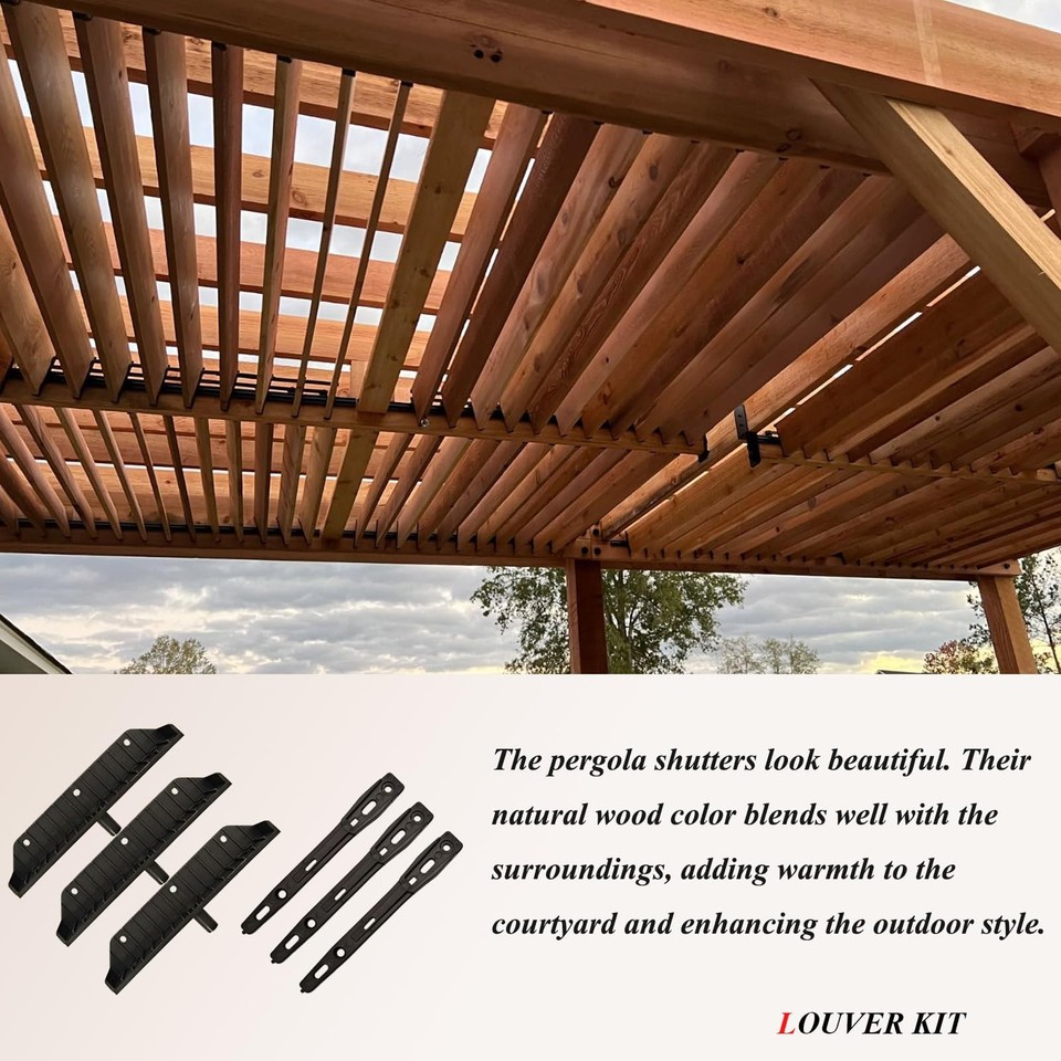 Explranltec Louver Bracket Kit, Deck Sunblind System, Shutters Hardware ...