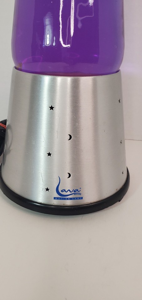 15.5" TALL VTG LAVA LAMP WIZARD, Starlight Base w LIGHT MOTION PURPLE ...