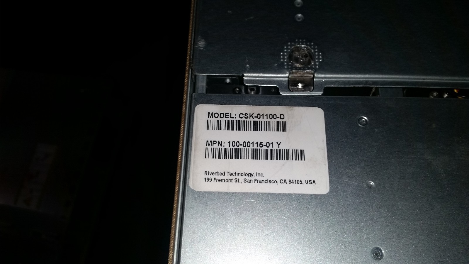 Riverbed CSK-01100 Cascade Shark 4TB HDD 1U Disk Array 2x Xeon 2.7GHz ...