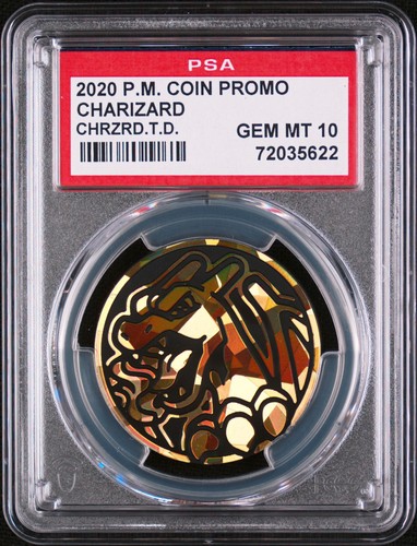 PSA 10 GEM MINT Charizard Theme Deck Holo Pokemon Coin 2020 Promo Vivid ...
