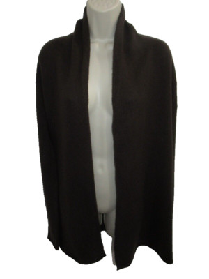 Sutton Studio 100% Cashmere Brown Open Front Cardigan Size M | eBay