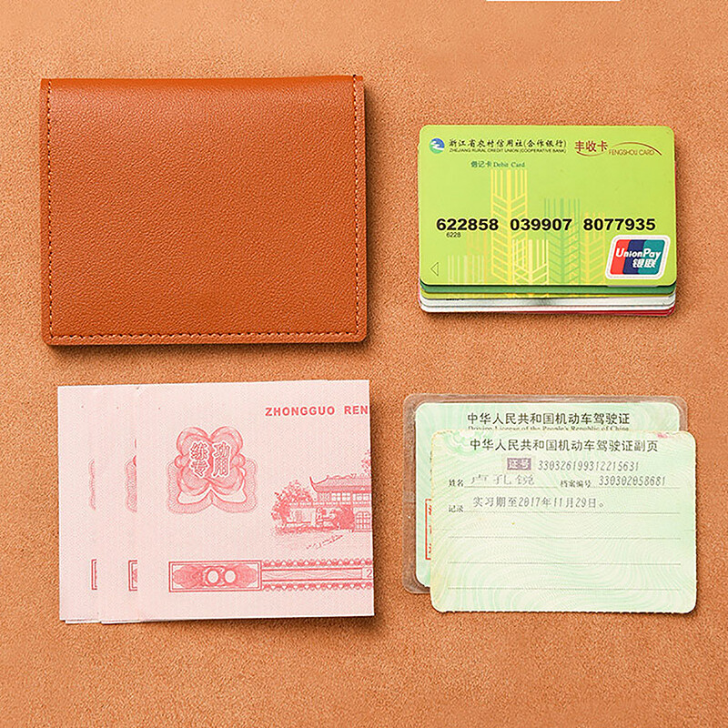 1Pc Card Bag Compact Bank ID Card Case Driver's License Wallet Card ...