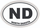 North Dakota Oval Vinyl Decal Sticker State Car Diesel Truck Home ND ...