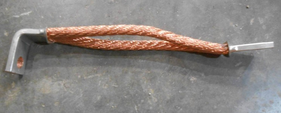 HD Double Round Braided Ground Strap Lug to Lug 11" L (Qty-2) (160-C2 ...