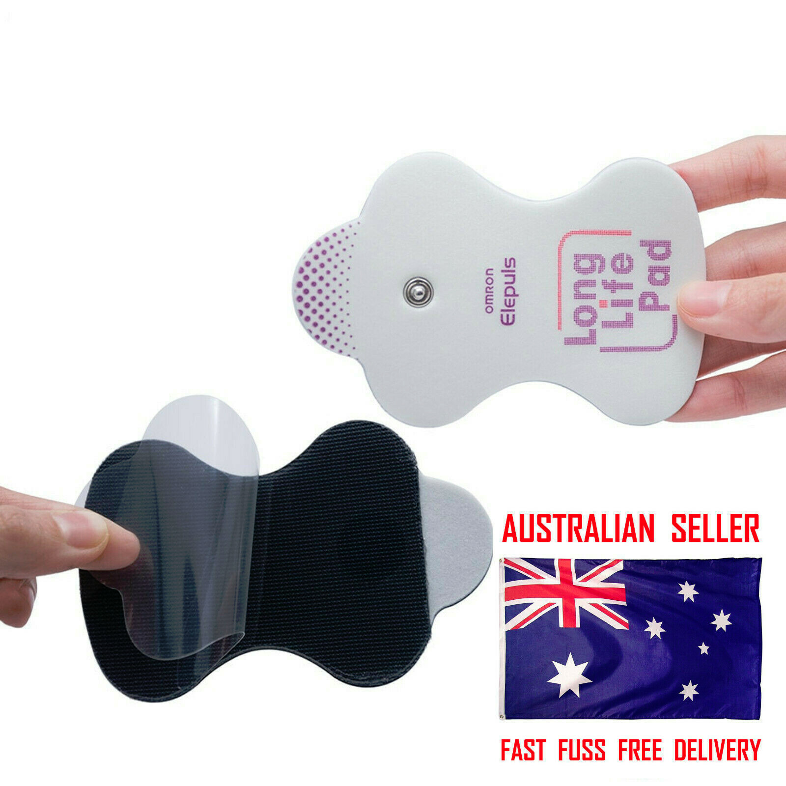 Omron HVF CABLE WIRE LEAD + Omron LONG LIFE GEL PADS - 2 PADS + 1 CABLE ...