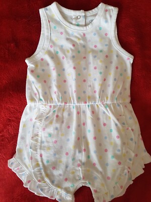 Baby Girls Play Suit Size 9 Months Brand Little Me Excellent Condition ...