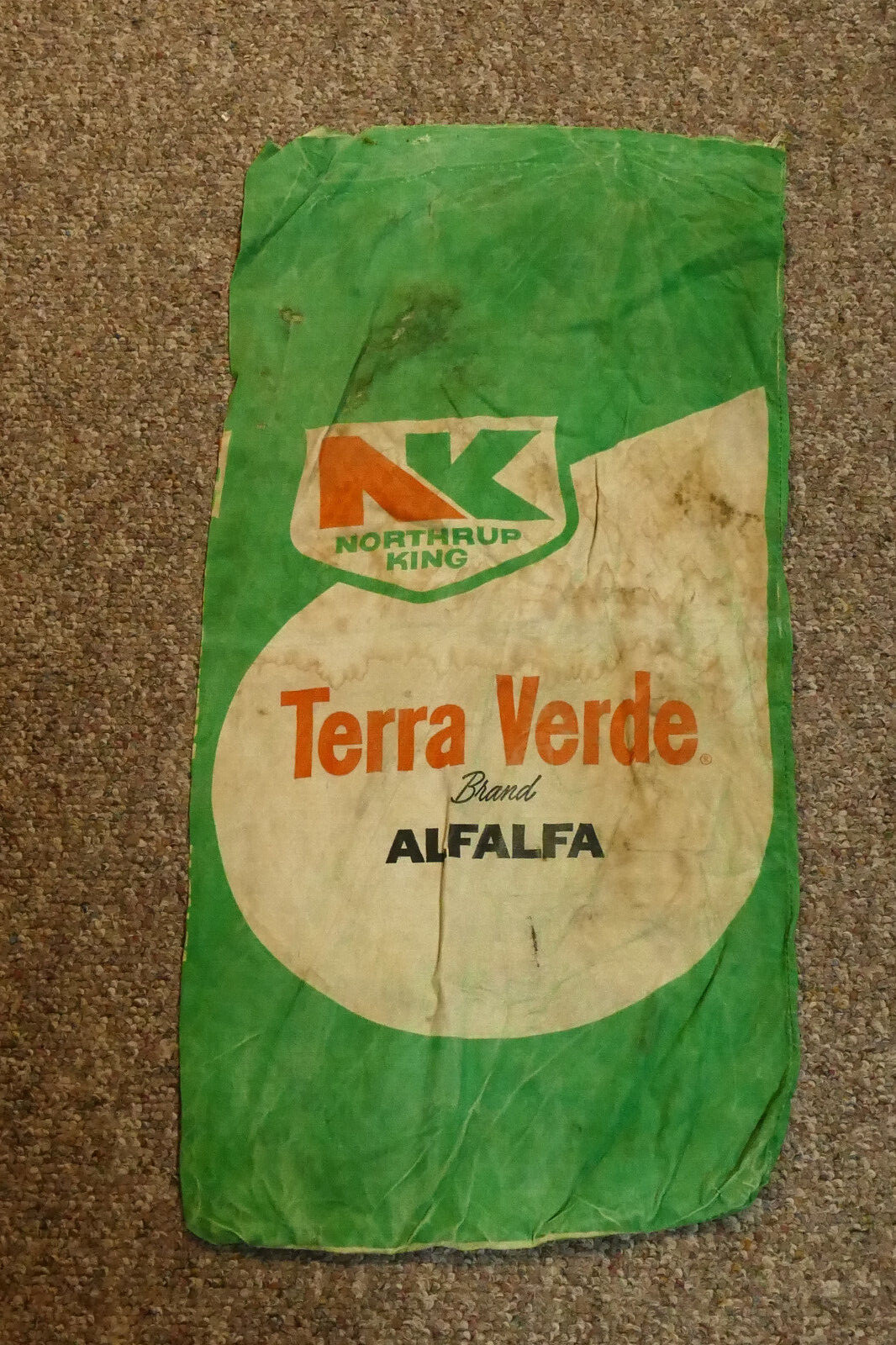 Vintage Northrup King Terra Verde Brand ALFALFA Seed Sack NK Cloth Seed ...