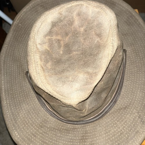 Bounty Hunter Hats Brown Canvas Size L Wide Brim With Neckstrap | eBay