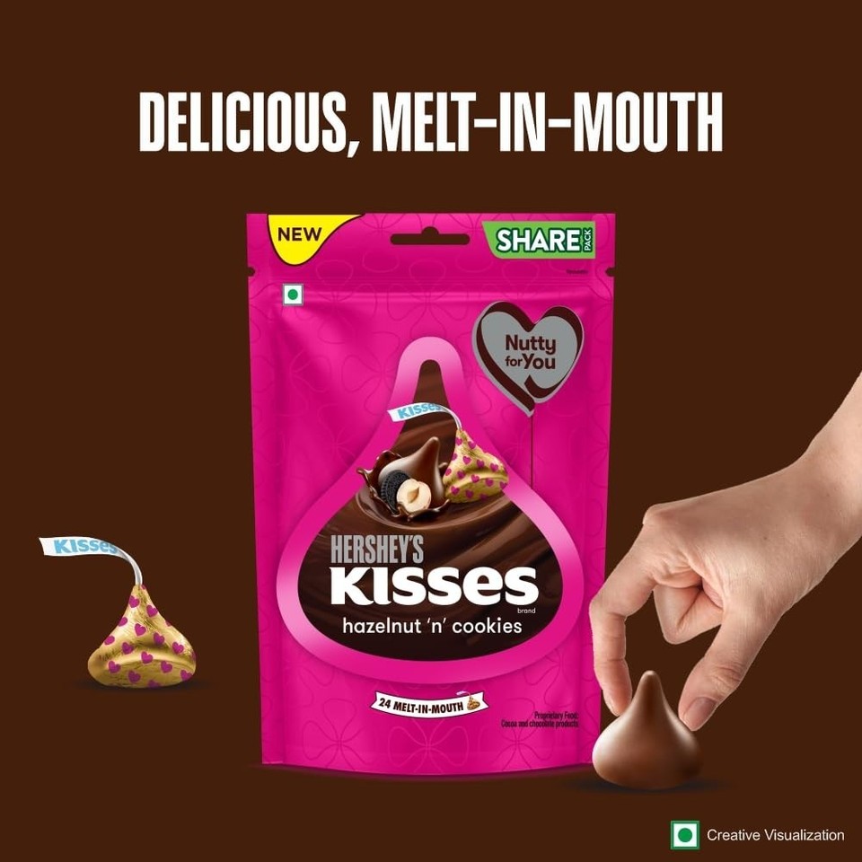 Hershey's Kisses Hazelnut n Cookies Milk Chocolate 100g Free Delivery 7 ...