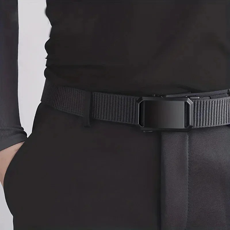 Mens Ratchet Belt Nylon Web Belts for with Automatic Slide Buckle ...