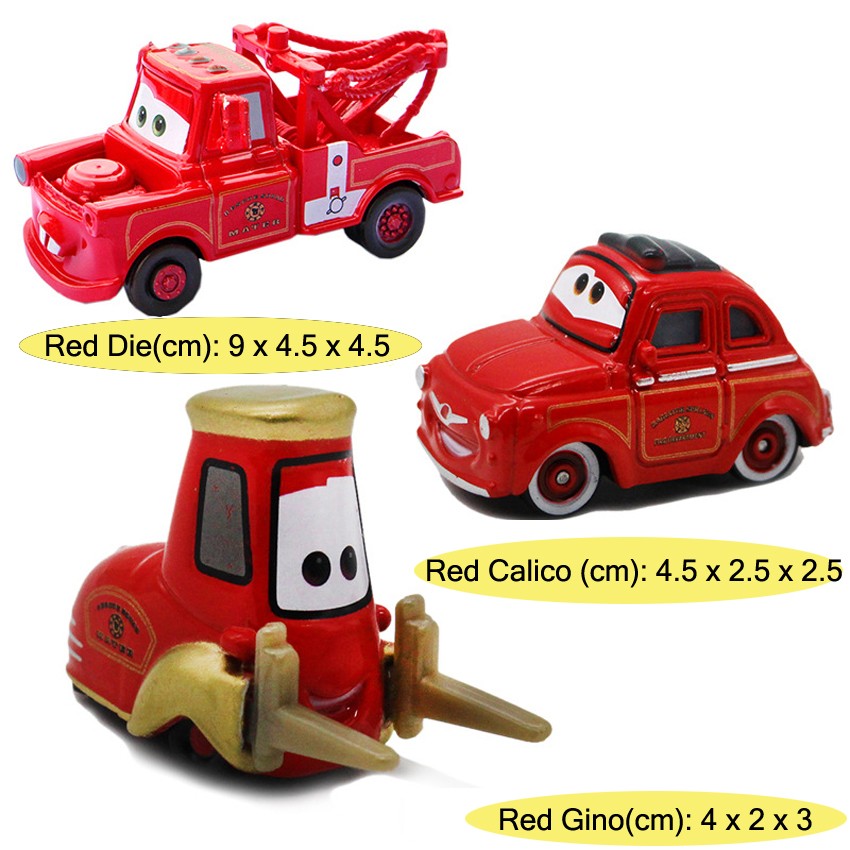 1:55 Disney Pixar Cars Model Red Calico/Gino/Die Boys Diecast Birthday ...