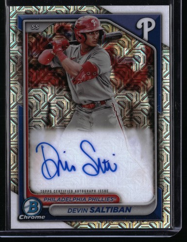 2024 Bowman #BMA-DS Devin Saltiban Chrome Prospects Autographs Mojo ...
