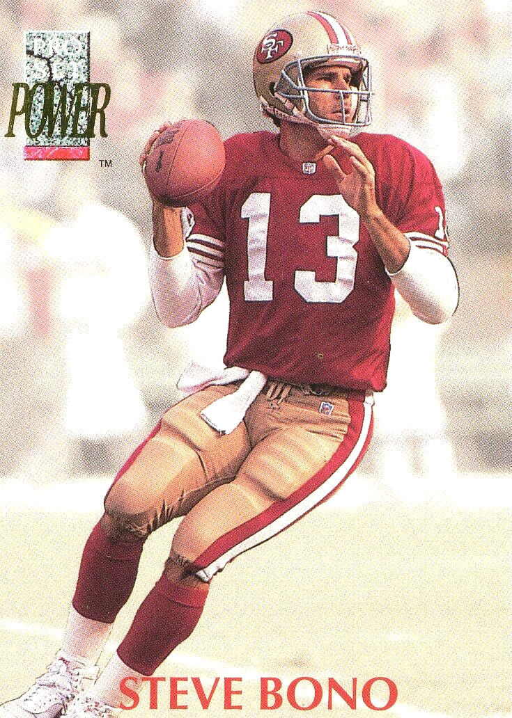 PRO-SET POWER Steve Bono RC CHIEFS PACKERS RAMS PANTHERS VIKINGS ...