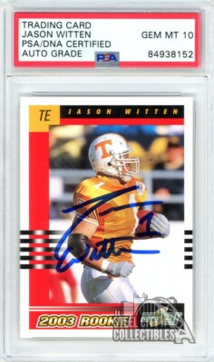 Jason Witten 2003 Score Autograph Rookie Card #306 PSA/DNA 10 | eBay