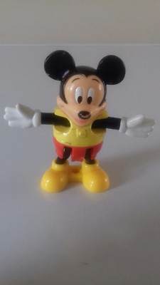 L@@K Vintage Disney Mickey Mouse Bowing Toy Plastic Figure FREE POSTAGE ...