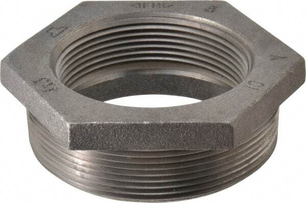 4" x 3" Threaded Malleable Iron Bushing with Black Finish, Class 150 | eBay