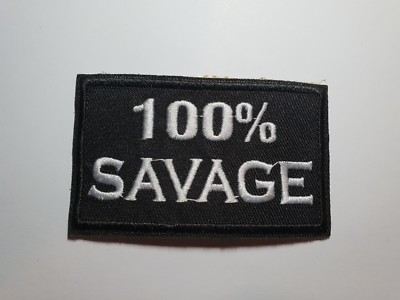Quality Iron/Sew on 100% Savage biker patch motorcycle vest cut | eBay ...
