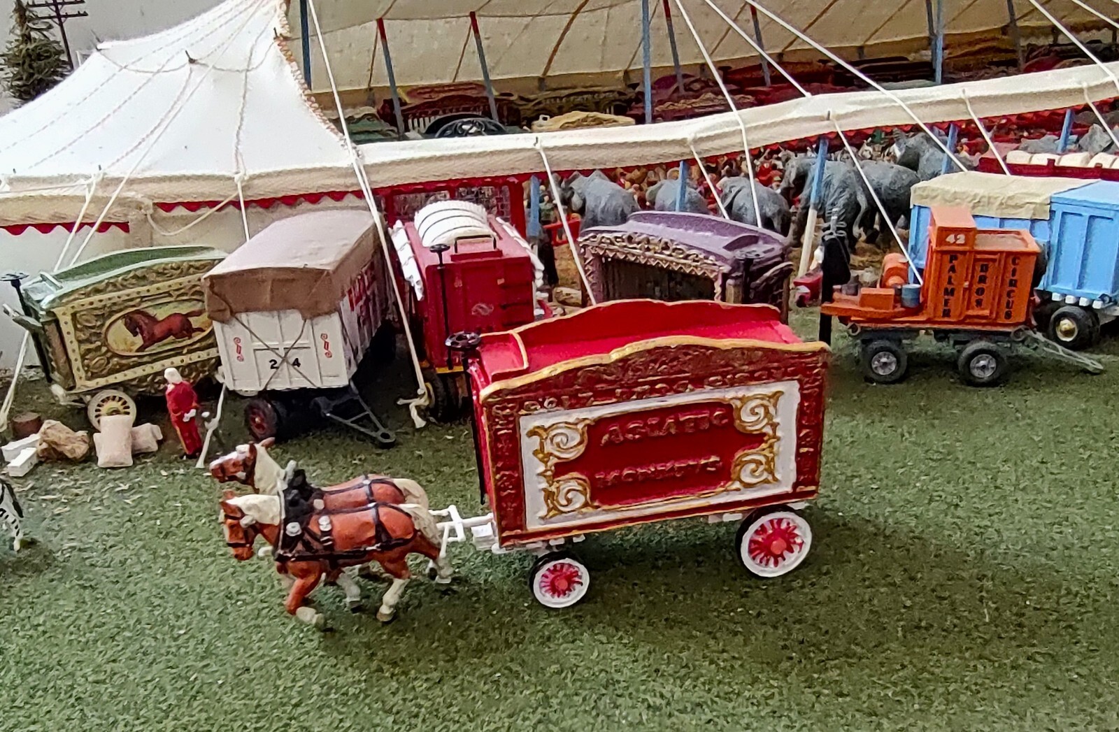 HO CIRCUS TRAIN - Cole Bros. Single Bay ASIATIC MONKEYS Closed Cage ...