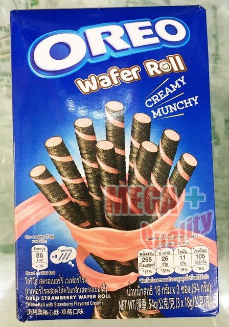 2 X Oreo Strawberry Wafer Roll Cream Creamy Munchy 54g for sale online ...