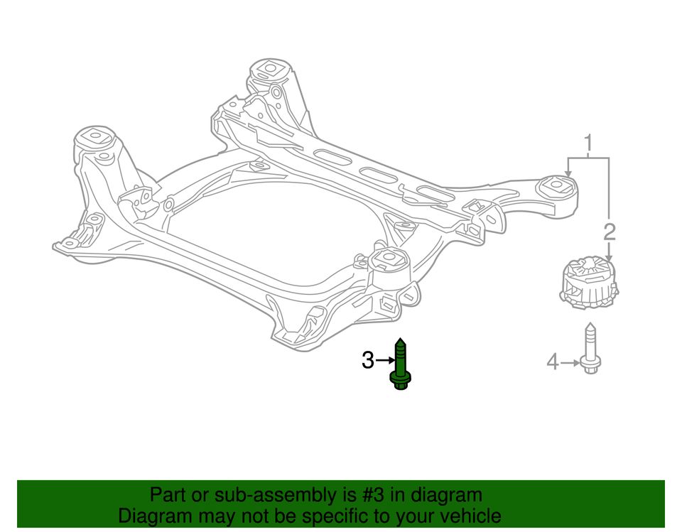 Genuine Volkswagen Suspension Cross-Member Mount Bolt N-909-987-02 | eBay