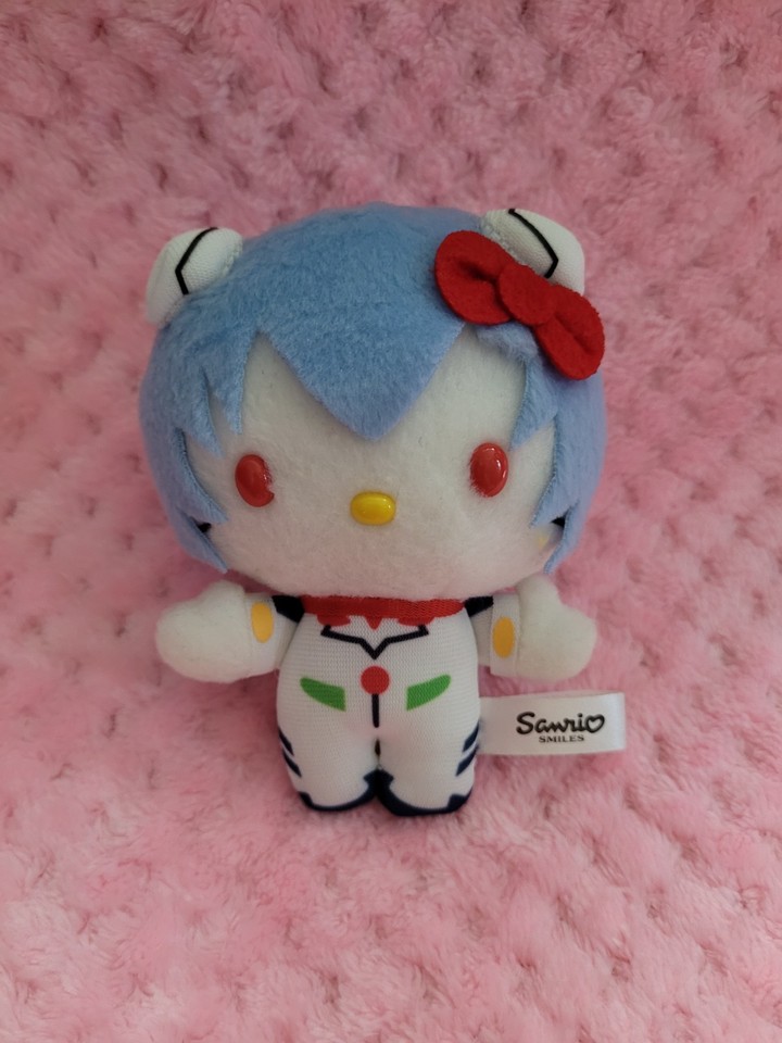 Hello Kitty x Evangelion Rei Ayanami Asuka Kaworu Plush Toy Keychain | eBay