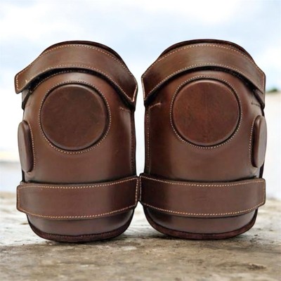 Leather Polo Knee Guard Support Brace Protector for Riding Sports ...