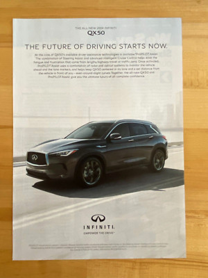2019 Original Print Ad Infinity QX50 THE FUTURE OF DRIVING STARTS NOW ...