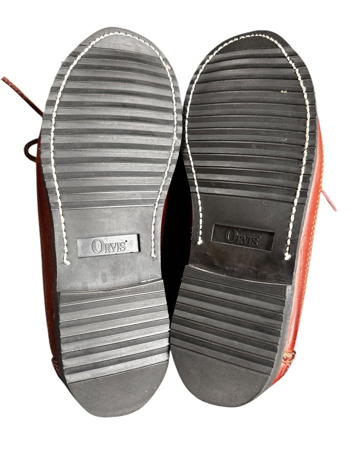 Orvis Brown Leather Loafers Slip On Mens Shoes Size 7 EE Made In USA | eBay